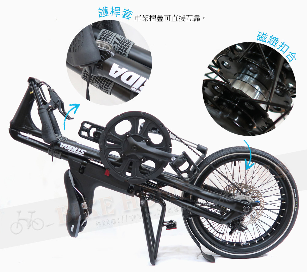 STRiDA速立達 外銷版18吋SX 單速碟剎折疊單車/三角形單車-平光黑 - PChome 24h購物