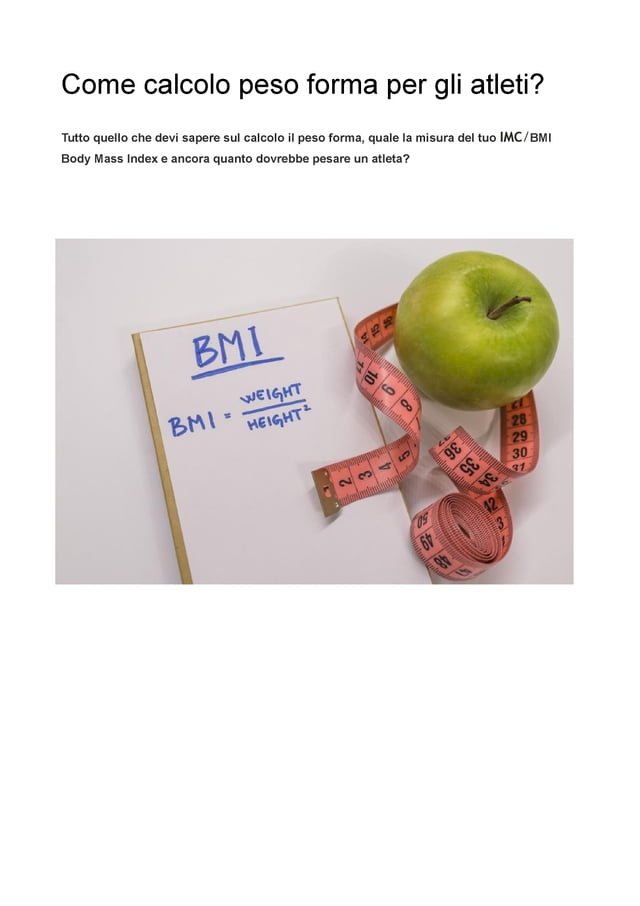 Come calcolo peso forma - PChome 24h書店